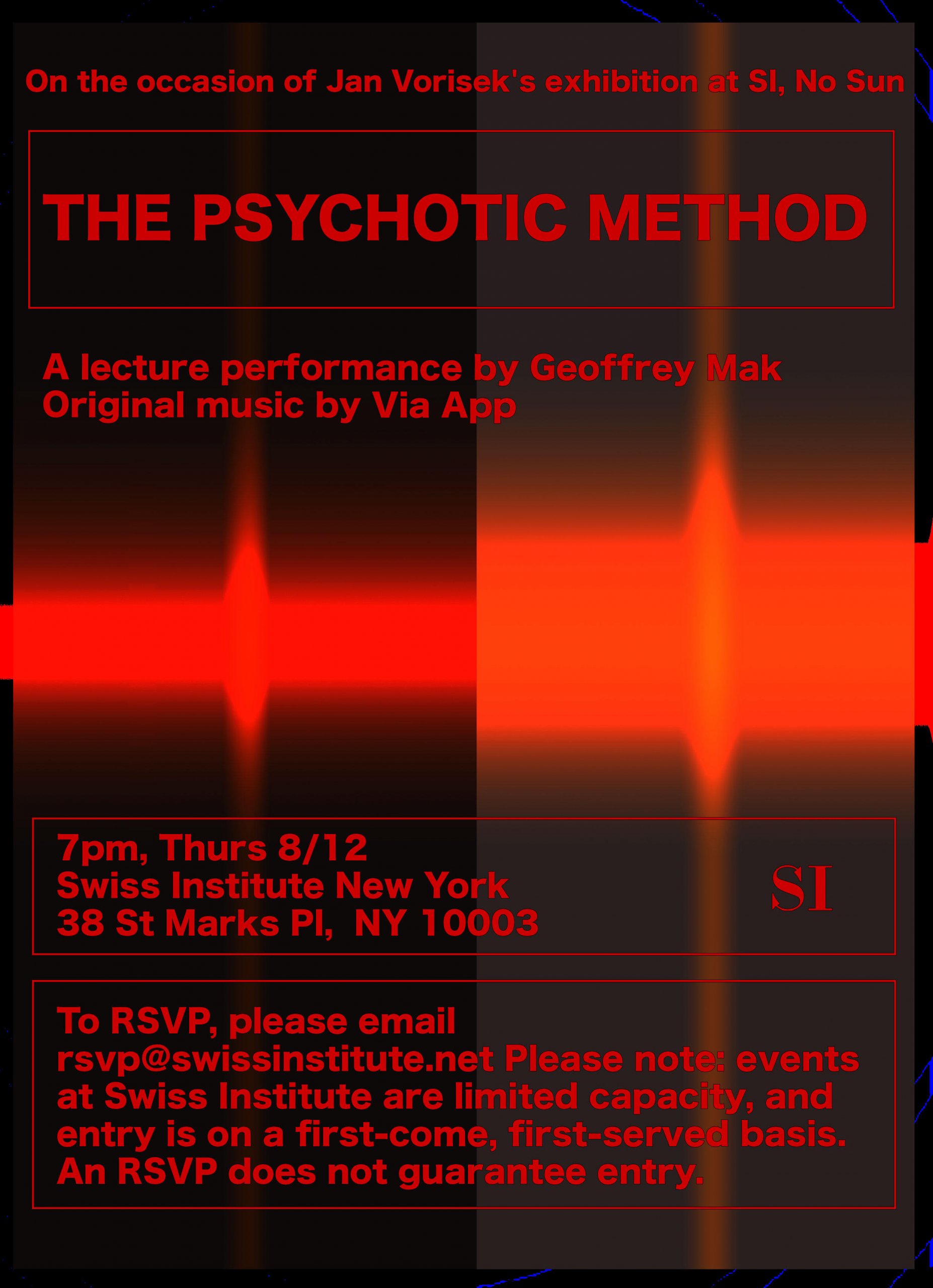 Lecture Performance | The Psychotic Method with Geoffrey Mak and Via ... Lecture Performance | The Psychotic Method with Geoffrey Mak and Via ...